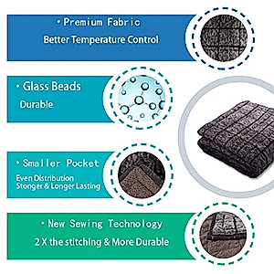 George's Dinosaur Faux Fur Weighted Blanket for Adults 15lbs Queen Size 60''x80''Furry Heavy Blanket Soft and Comfort Like Rabbit Fur with Premium Ceramic Beads (Coffee