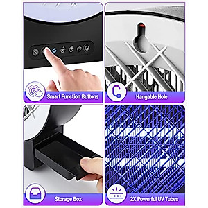 Bug Zapper Indoor, Mosquito Killer Electronic Insect Killer with Drawer, Timing and Remote Control, 860 Sq ft Coverage Fly Trap for Insects, for Home Garden Backyard, Kitchen Camping