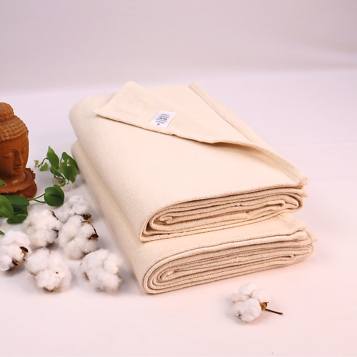 Yoga Blanket set of Two, Cotton Yoga blanket, Iyengar Yoga Blanket, Blanket for Restorative yoga, Handwoven yoga blanket