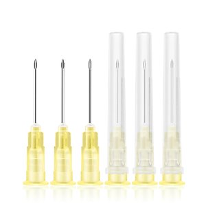 20G 5/8 Inch Luer Lock Disposable Needle with Cap for Lab Supplies, 100 Pack 16mm Industrial Injection Accessories
