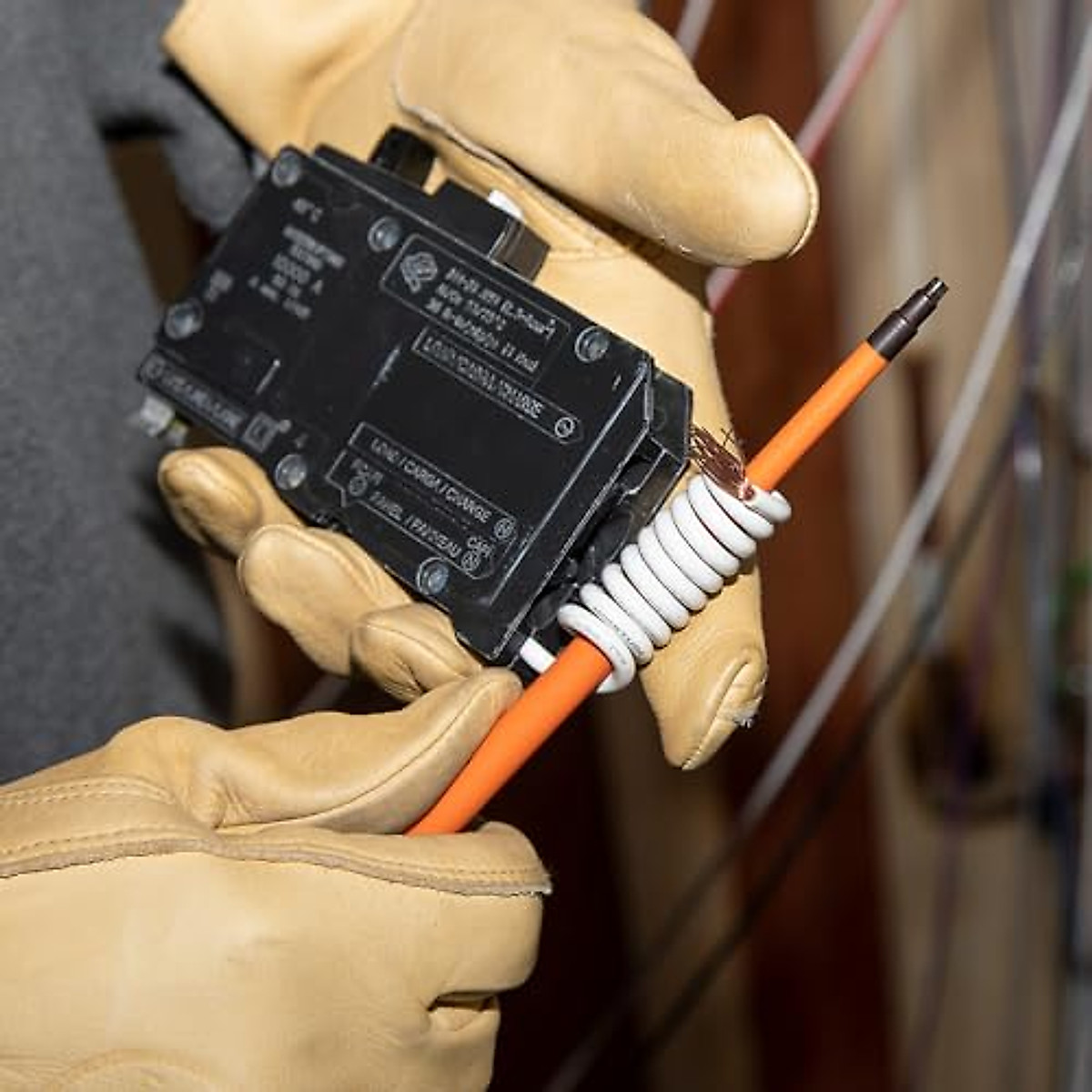 Klein Tools 6926INS Insulated Screwdriver, 1000V Slim Profile Tip, 1/4-Inch Cabinet Screwdriver with 6-Inch Shank, Cushion-Grip Handle