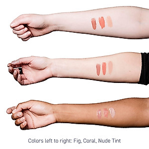 Brush On Block Sun Shine Protective Lip Oil SPF 30, Mineral Protection from UVA/UVB & Blue Light, Hydrating, Cruelty-Free, Gluten-Free, & Vegan, Fig