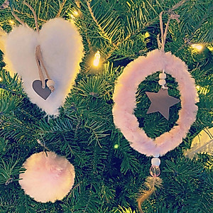 Bluecell 10pcs 2.75inch Artificial Rabbit Fur Pom Pom Ball for Handbag Pendant Key Ring Hats Decoration (Pink)