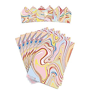 CENTRAL 23 Marble Wrapping Paper For Women Men - 6 Thick Gift Wrap Sheet - Pastel Colors - Wrapping Paper For Birthday Bridal Shower Anniversary - Comes With Fun Stickers