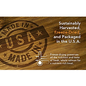 IMK9 Freeze Dried Salmon Dog Treats – High Value Training, High Protein, Natural Omega 3-6 Fish Oil – Wild Caught – 100% Pure Fish with Skin – Single Ingredient, Gluten, Grain Free – Made in The USA