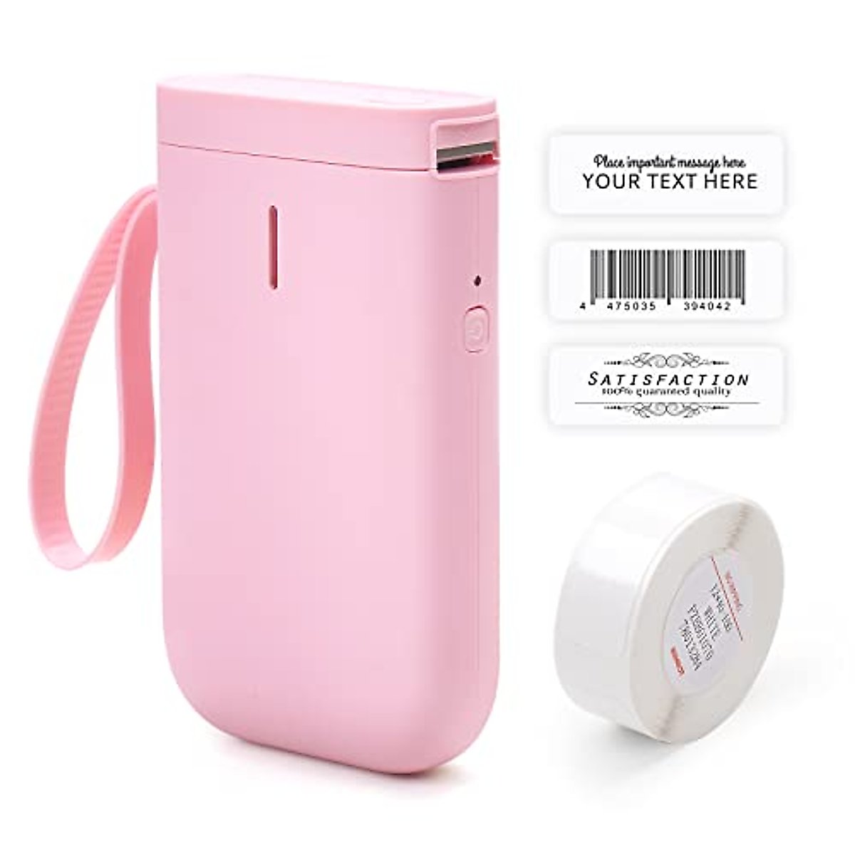 Uprinit Label Maker Machine with Tape, D11 Mini Label Printer Portable Bluetooth Sticker Maker Machine for Home Office Use with Multiple Printing Templates and USB Charger Cable | Pink