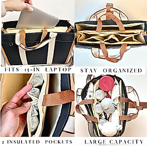 Diaper Tote Bag Messenger Style (Black)