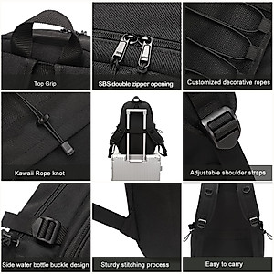 Sunborls Travel Laptop Backpacks for Girls 15.6inch Mesh Kawaii Computer Backpack Lightweight Weekend Leisure Day Travel Backpack The Gift Bookbag for Both Teen and Girls，Black