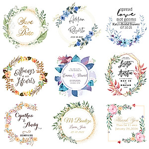 Custom Stickers 200 Pieces - Customizable Stickers for Business Logos, Birthdays, Weddings, Parties and Gift Wrapping. (style9)