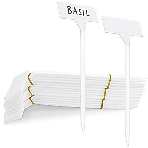 BILLIOTEAM 28 Pack Plastic 11.8"/30cm Plant Labels,Large Outdoor Waterproof Reusable Nursery Tags Seedling Signs Garden Markers for Vegetable,Herb,Flower