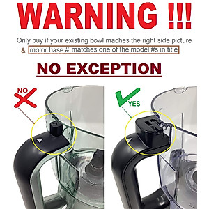 Replacement 64oz (8 Cup) Food Processor Bowl Only for Ninja Ninja BL680 BL680A BL681A BL682 BN801 BN805 BL910 Auto-iQ Duo Blender, Read