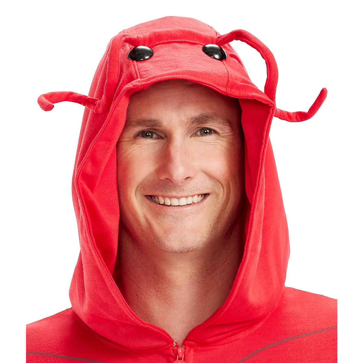 Tipsy Elves' Men's Lobster Costume - Red Sea Crustacean Halloween Jumpsuit Size Large