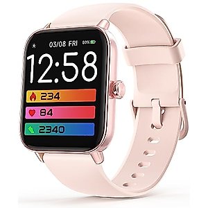 Fitness Smart Watch with Alexa for Women Men, 24/7 Heart Rate, Blood Oxygen, Stress and Sleep Tracker,100 Sports Modes, 5ATM Waterproof Activity Trackers and Smart Watches with Step Tracker, Pedometer