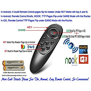VR Remote Controller Gamepad Bluetooth Control VR Video, Game, Selfie, Flip E-book/PPT/Nook page, Mouse, in Virtual Reality Headset PC Tablet laptop iPhone Smart Phone