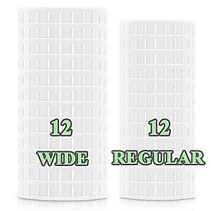 [24 Pack] Plastic Mason Jar Lids for Ball, Kerr and More - Food Grade White Plastic Storage Caps for Mason/Canning Jars - 12 Regular Mouth and 12 Wide Mouth Mason Jar Lids