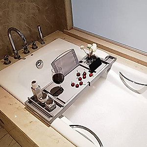 LIUYUNQI Telescopic Bathtub Rack Portable Shower Expandable Holder Rack Storage Tray Tub Shelf Bath Multifunctional Organizer