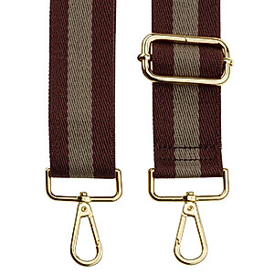 Allzedream Purse Strap Replacement Crossbody Handbag Stripe Wide Adjustable (Chestnut)