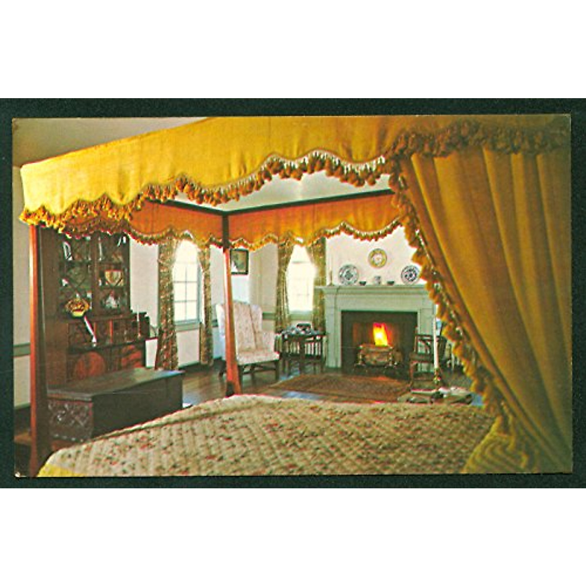 Mary Washington's Bedroom Mother of George Washington Fredericksburg Virginia VA Interior Postcard