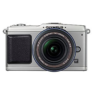 Olympus PEN E-P1 12 MP Micro Four Thirds Interchangeable Lens Digital Camera with 14-42mm f/3.5-5.6 Zuiko Digital Zoom Lens (Silver Body/Black Lens)