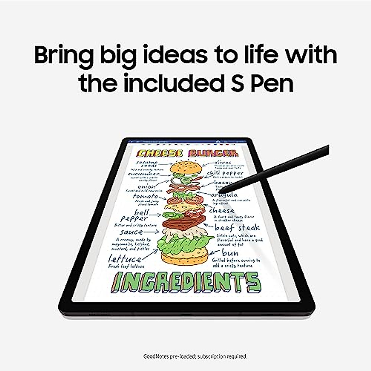 SAMSUNG Galaxy Tab S9+ 5G Plus 12.4” 256GB (VERIZON) plus WiFi Android Tablet, Snapdragon 8 Gen 2 Processor, AMOLED Screen, S Pen Included, Long Battery Life, Auto Focus Camera, Dolby Audio, Graphite