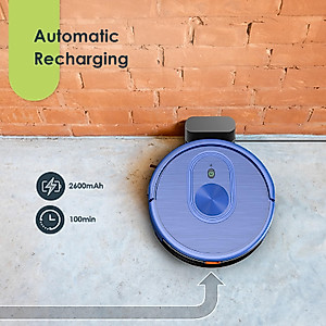 Robot Vacuum and Mop Combo, 3 in 1 Mopping Robotic Vacuum with Schedule, App/Bluetooth/Remote, Max Suction 1600Pa, Self-Charging Robot Vacuum Cleaner, Slim, Ideal for Hard Floor, Pet Hair, Carpet