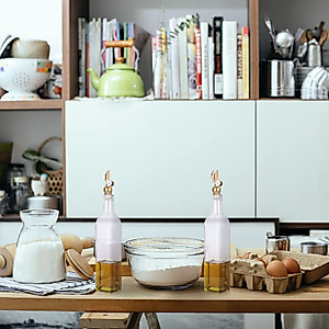 4 Pack Golden Olive Oil Spout with Cork Oil Spout Liquor Pourers Olive Oil and Vinegar Stopper Fits smaller than 0.78 inches for Kitchen (NOTE:Please pay attention to your bottle size before buying)