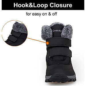 Drecage Snow Boots for Women Waterproof Thickening Warm Fur Winter Boots Ladies Ankle Mid-Calf Booties Outdoor Anti Slip