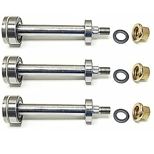LAWN & GARDEN AMC 3 Spindle Shaft Repair Kits Compatible with Craftsman Poulan Husqvarna 137646 532137646 137645 532137645 Includes Shafts, Bearings, Pulley Locknuts, Spacers