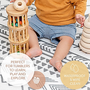 Berry Lane Baby Play Mat | Large 6.5 ft x 4.5 ft One-Piece Reversible Foam Floor Playmat | Tummy Time | Extra Soft & Thick | Non-Toxic | for Infants, Babies, Toddler, and Kids