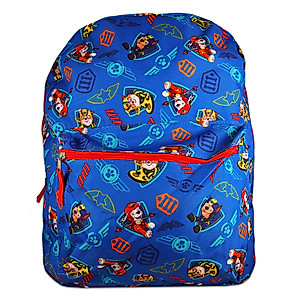 Paw Patrol Backpack and Lunch Box for Kids - 7 Pc Bundle with 16" Paw Patrol School Backpack, Lunch Bag, Water Bottle, Stickers, Stampers and More (Paw Patrol School Supplies)