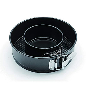 HYTK Springform Pan Set of 2 Nonstick Round Cheesecake Cake Pan 4 and 7 Inch Leakproof Heavy Carbon Steel Detachable Bakeware For Instant Port 6QT or 8QT…