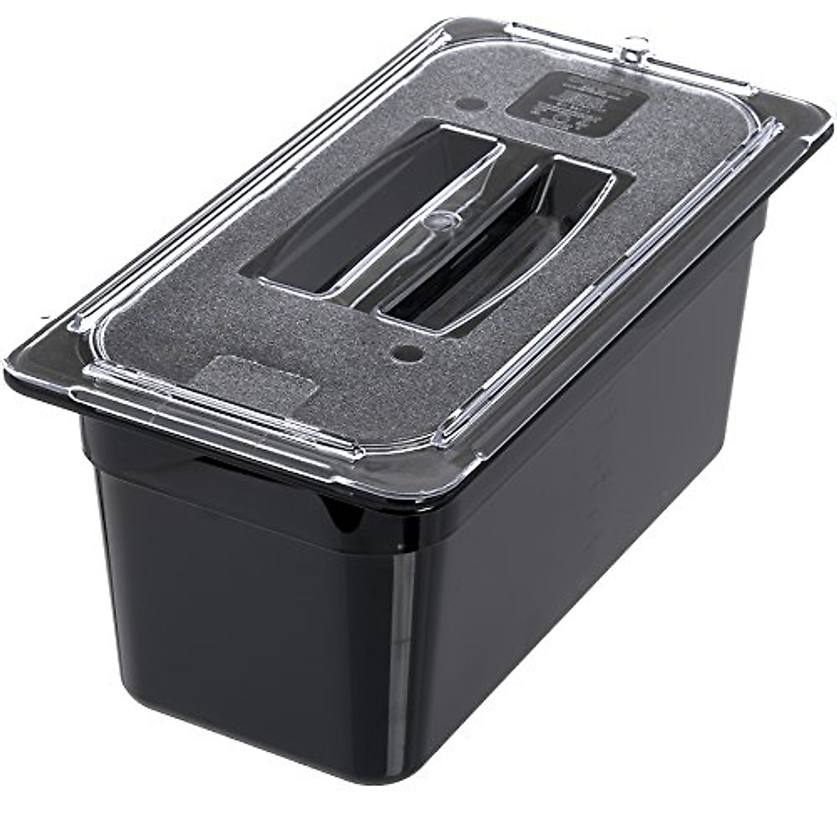 Carlisle FoodService Products Plastic Food Pan 1/3 Size 6 Inches Deep Black