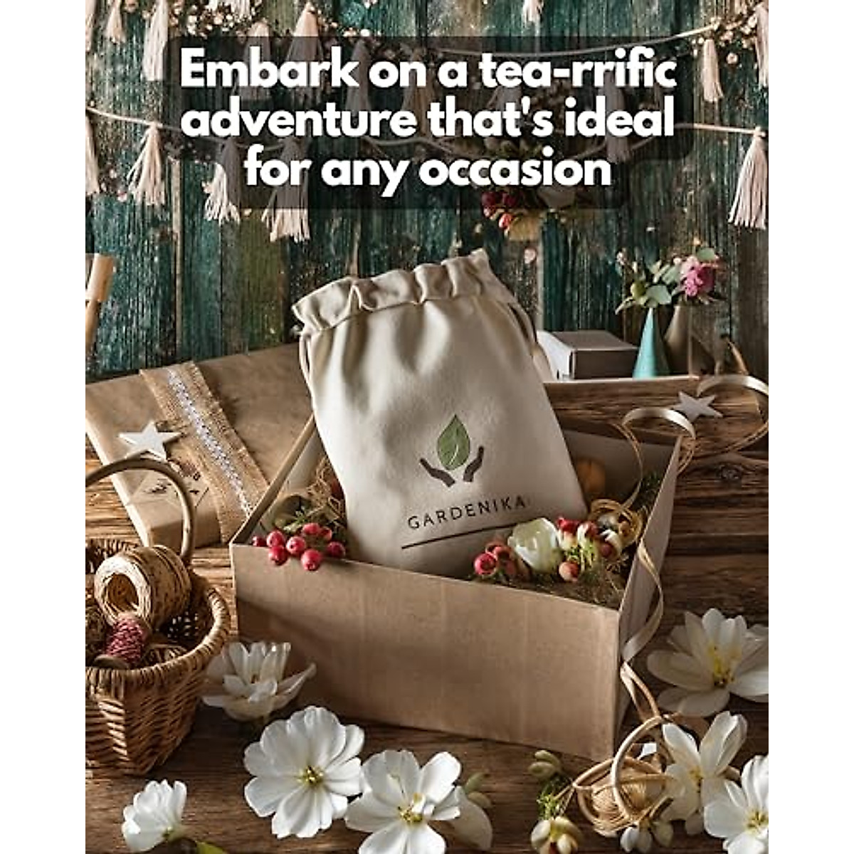 Stash Herbal and Decaf Tea Bags - Caffeine-Free Sampler Variety Pack - 25 Flavors, 50 Count/w Cotton Pouch