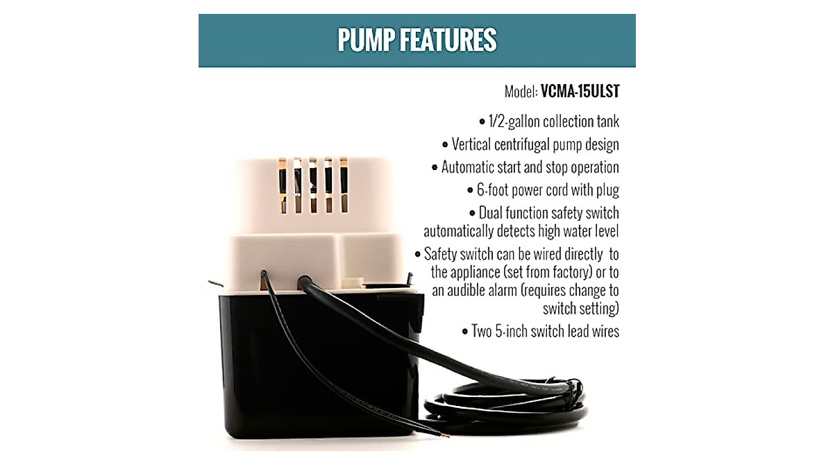 Little Giant VCMA-15ULST Condensate Pump with Safety Switch