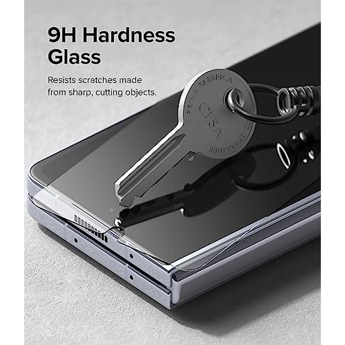 Ringke Cover Display Glass [Shatterproof Coverage] Compatible with Samsung Galaxy Z Fold 5 Screen Protector for Exterior Cover Display, Tempered Glass Screen Protector
