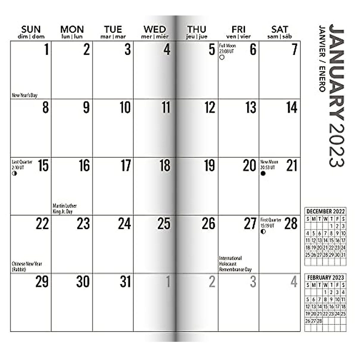 Ariel Collection | 2023-2024 3.5 x 6.5 Inch Two Year Monthly Pocket Planner Calendar | BrownTrout | Planning Stationery