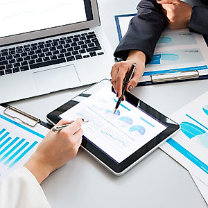 Outus 12 Pieces Stylus Pens for Touch Screens, Retractable Fiber Tip 2 in 1 Capacitive Stylus Ballpoint Pen Compatible with iPad iPhone Tablets Samsung All Universal Touch Screen Devices