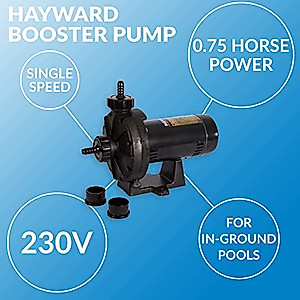 Hayward W36060 0.75 HP Booster Pump for In-Ground Swimming Pools