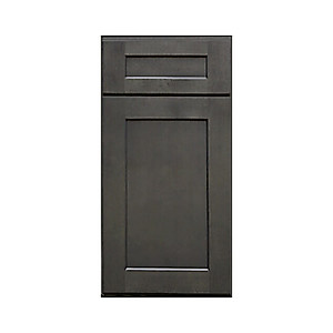 Thaweesuk Shop Dark Grey 36 Inches Shaker Vanity Bathroom 3 Drawers Right Door Cabinet Single Sink Base Bath Wall Faucet Vanities Traditional Kitchen Birch Wood Hardwood 36"W x 21"D x 34 1/2"H of Set
