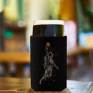 Can Cooler Sleeves Coozies for Cans And Bottles Insulators Basketball Astronaut Space Print PVC Elastic Reusable