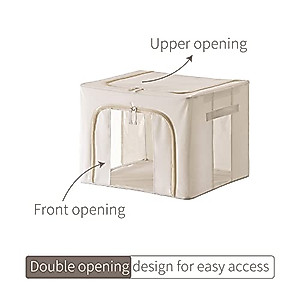 Clothing storage bags with zipper and Iron frame,2 Pack 40L,Closet organizers and storage bins,Closet sweater organizer,Quilt storage bin under bed,Kids&baby&Adult airtight clothing storage containers