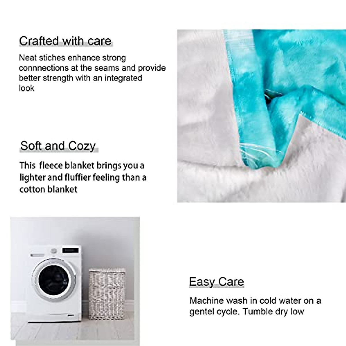 40x50 Blanket Comfort Warmth Soft Plush Throw for Couch Underwater Manatee Family Green