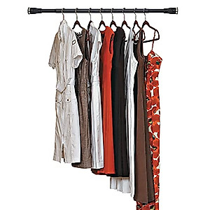 Closet Rods for Hanging Clothes - 30 to 45 inch Adjustable Closet Poles for Hanging Clothes No Drilling, Stainless Steel Heavy Duty Clothes Rod for Closet, Wardrobes
