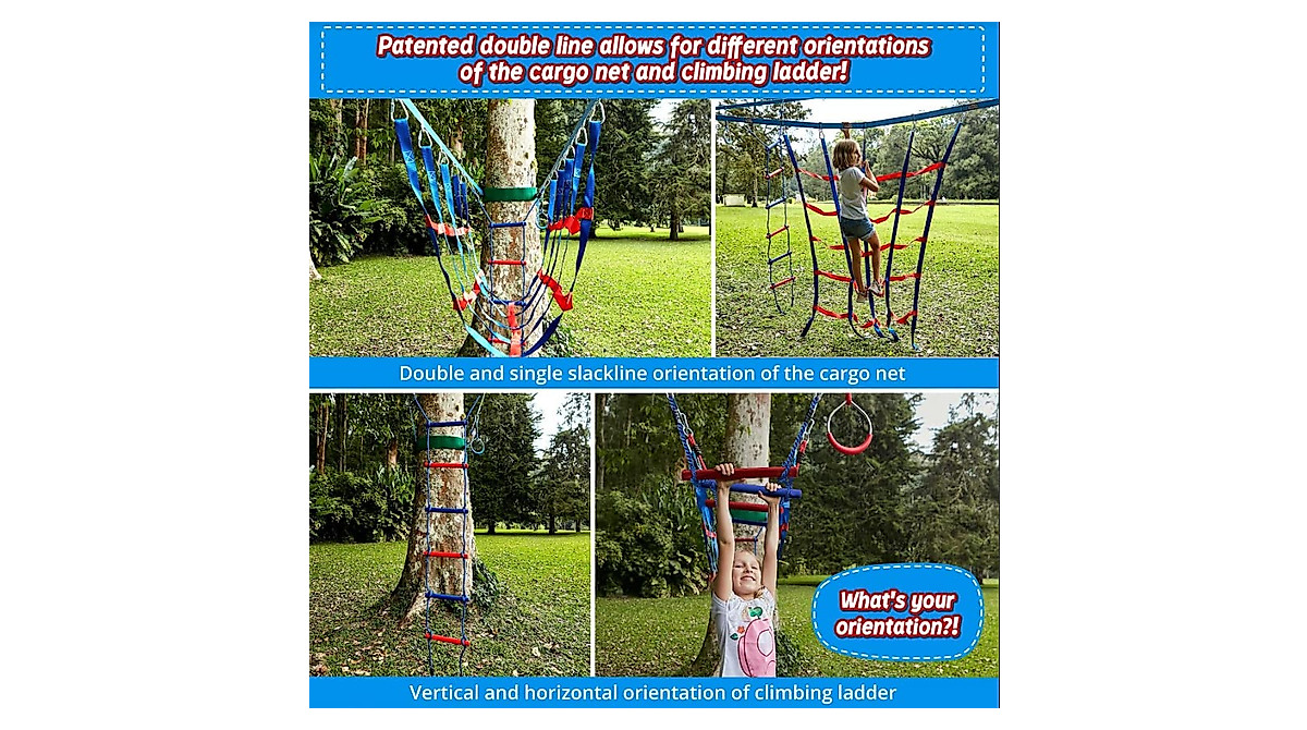 Lily's Double Slackline Course for Active Kids