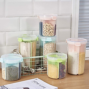 Cabilock Pantry Organization Containers Food Storage Canisters Plastic Airtight Jar Food Crisper Tall Plastic Pasta Storage Food Storage Jar