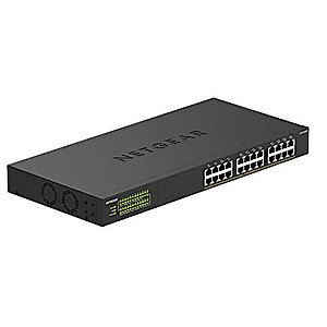NETGEAR 24-Port Gigabit Ethernet Unmanaged PoE+ Switch (GS324PP) - with 24 x PoE+ @ 380W, Desktop or Rackmount