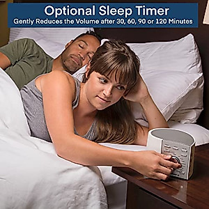 Sound+Sleep SE Special Edition High Fidelity Sleep Sound Machine with Real Non-Looping Nature Sounds, Fan Sounds,White/Silver