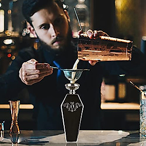 AORCMITN Coffin Bat Flask With Funnelfor Liquor For Men Women Drinking Whiskey Alcohol Stainless Steel Flasks (Silver- 3.5oz)