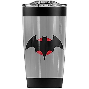 Logovision Batman Thomas Wayne Stainless Steel Tumbler 20 oz Coffee Travel Mug/Cup, Vacuum Insulated & Double Wall with Leakproof Sliding Lid | Great for Hot Drinks and Cold Beverages
