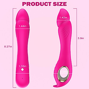 Realistic Dildos Adult Sex Toys - BGGOOD Inflatable Vibrator Dildos with 9 Vibration & 5 Inflatable, Clit G Spot Nipple Stimulation for Woman Dildo for Sexual Pleasure(Pink)